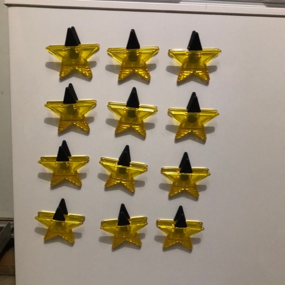 Other | 12 Magnetic Yellow Star Clips | Poshmark